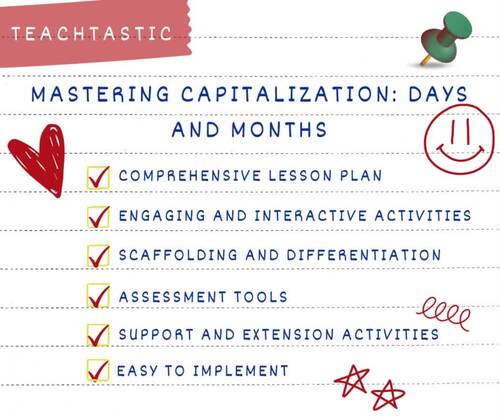 Comprehensive Capitalization Mastery Bundle: Days and Months by ...