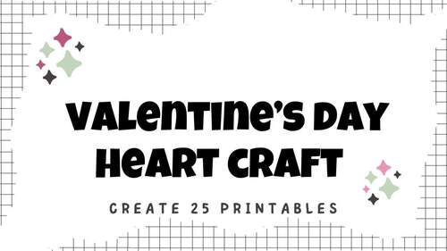 Valentine's Day Heart Name Writing Craft by Create 25 Printables