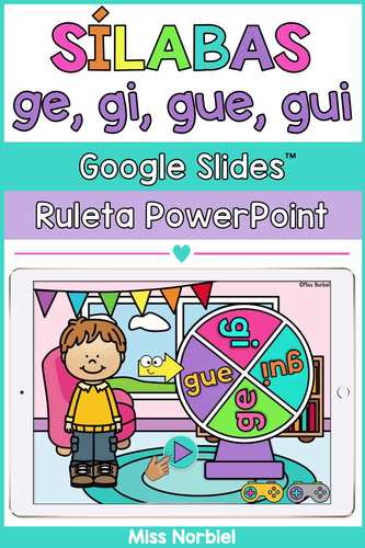 Sílabas con G | ga go gu ge gi gue gui | Google Classroom™ | Spanish ...