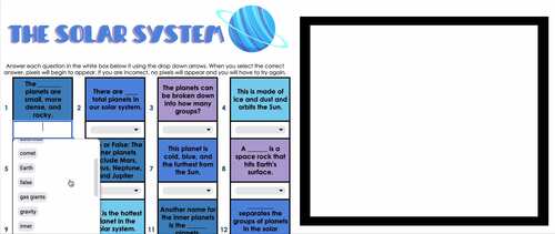 Digital Science Pixel Art The Solar System | Planets and Space Objects