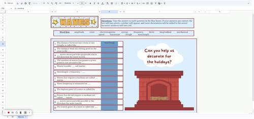 Waves Christmas Self Checking Worksheet with 4 versions by JayZee