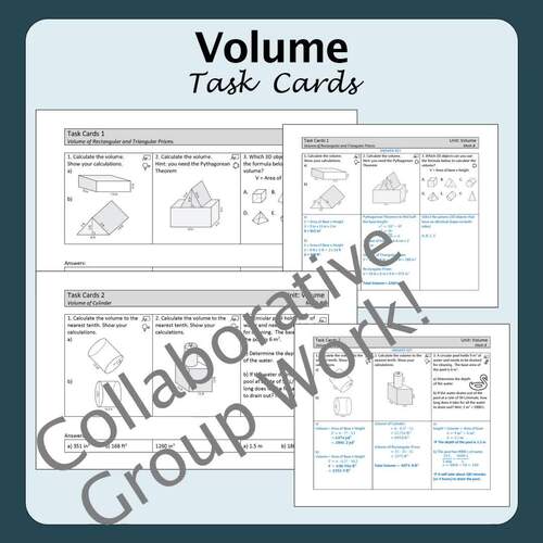 Bc Math 8 Volume Of Prisms Task Cards And Checkpoints Versatile Engaging