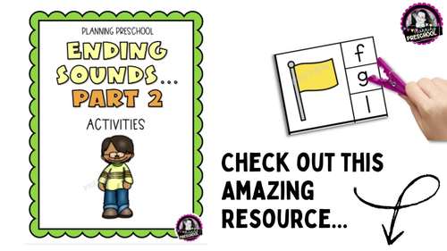 Ending Sounds Activities Identifying Final Consonant Sounds Phonics