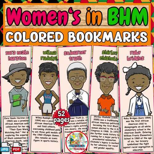 women's-black history month colorful bookmarks | famous black women ...