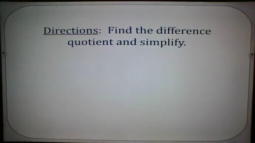 Pre-Calculus | Flipped Classroom Guided Notes & Video | Difference ...