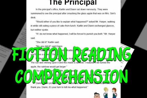 School Fiction Reading Passages with Comprehension Questions Set 4 4th ...