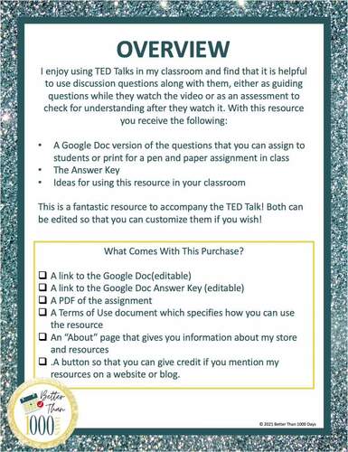 The Mysterious Workings of the Adolescent Brain TED Talk Questions ...