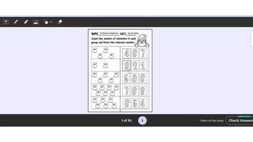 Christmas Math Activities Count and Color Number kindergarten | TPT