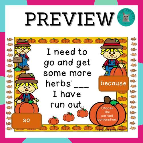 Fall Kids Grammar and Vocabulary Bundle 2nd and 3rd Grade Boom Cards™