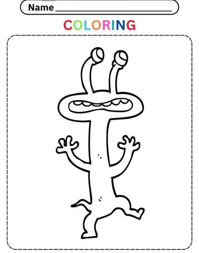 Cute Monster Coloring Pages for Kids – 30 Fun & Easy Black and White ...