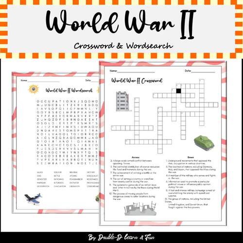 World War II Crossword & Wordsearch 7-12 Social Studies Activity ...