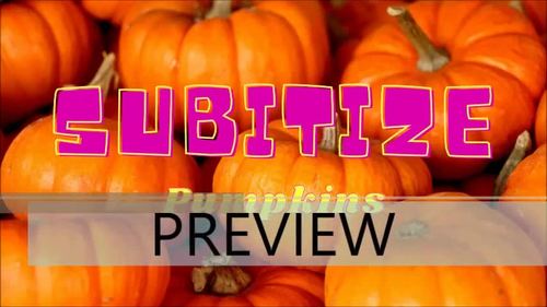 Subitize - Pumpkins (video) by The Teacher Rex | TPT