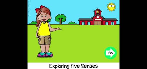 Exploring Five Senses Digital Animated Emergent Reader For Google Slides