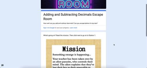 Adding & Subtracting Decimals Escape Room Game (Digital or Paper) 5.3K ...