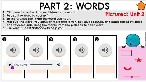Level 2 Unit 3 Fun Phonics Test on Google Slides + Audio Dictation ...