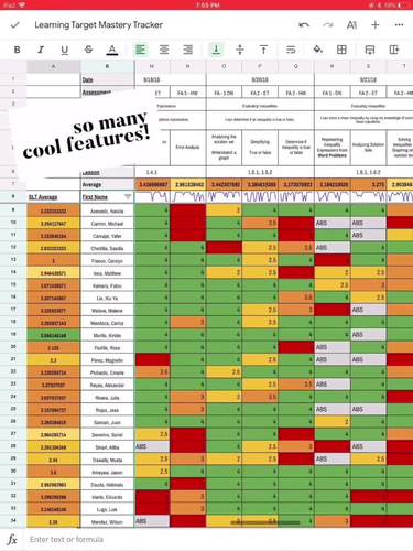 DIGITAL TRACKER for Formative Assessments ANY Subject and ANY Grade!