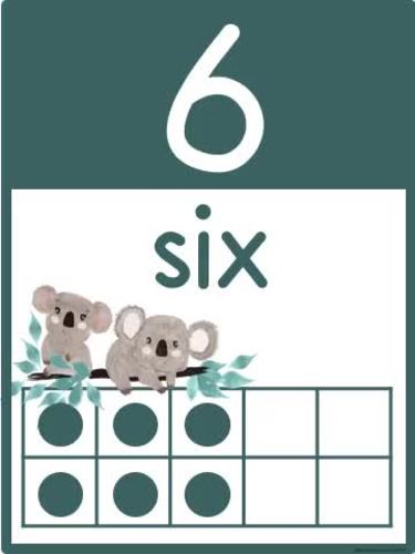 Koala Number Classroom or Bulletin Board Display 1-20 with arrays