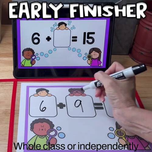 Missing Addends to up to 20 Math Centers 1st Grade No Prep Early Fast ...