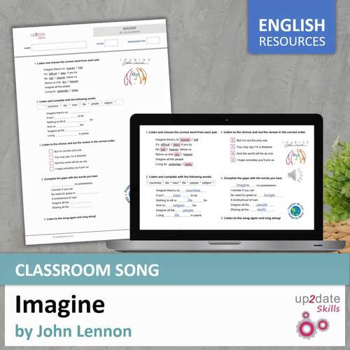 ESL Classroom Song | Imagine by John Lennon (Topic: World Peace)