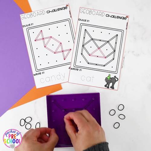 Halloween Fine Motor Math Mats for Preschool, Pre-K, and Kindergarten