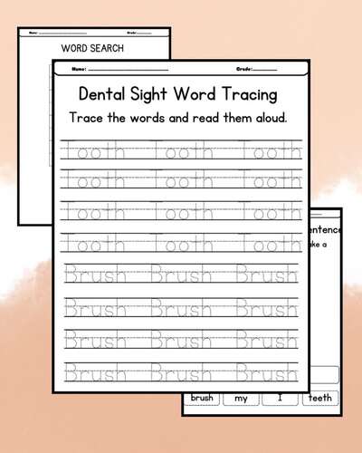 Reading Comprehension Dental Health Activities for Preschool by KinderlyZ