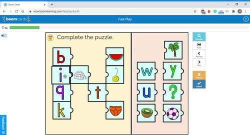 Alphabet Beginning Sounds Puzzles Boom Cards™ by Crown Daisy | TpT