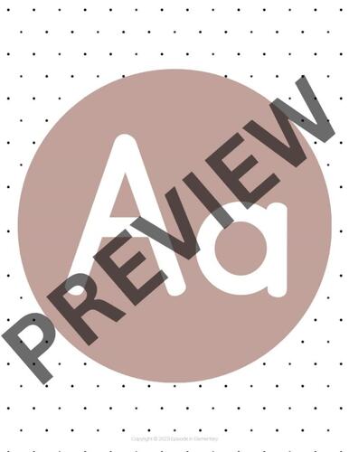 Alphabet Posters Print and Cursive: Pink Neutrals Dot by Episode in ...