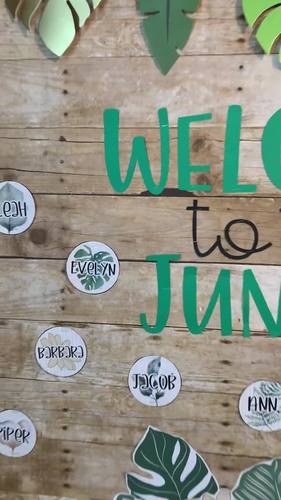Jungle Welcome Bulletin Board by Hanging with Mrs Hulsey | TPT