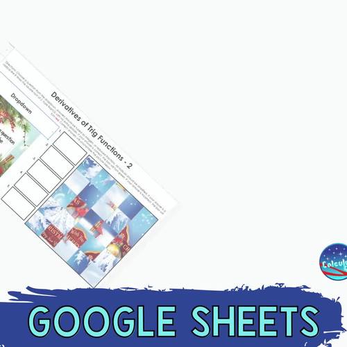 Derivatives of Trig Functions 2 | Digital Activity Google™ Sheets by ...