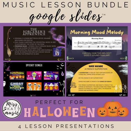 Halloween Music Lesson Bundle, Danse Macabra Mountain King Sorcerer's ...