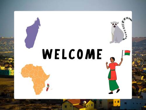 NO PREP All About Madagascar Presentation, 3rd 4th 5th Grade, Geography