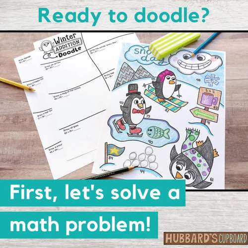 Winter Math - Up to 3-Digit Addition With & W/out Regrouping - Penguins ...