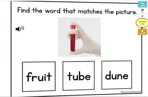Long Vowel U Digital Task Cards | Phonics Boom Cards by Teach Love Autism