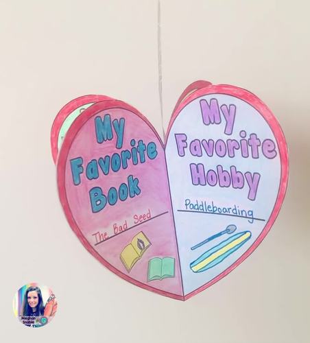 All About Me 3-D Heart Poster- Back to School by Meghan Snable | TPT