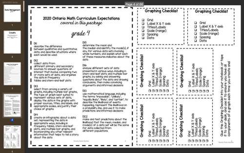 Grade 4 Data Literacy & Probability Unit Worksheets & Slides 2020 ...