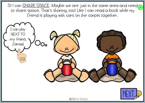 Preschool classroom rules - I Can Share Toys - Social stories following ...