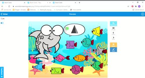 BOOM CARDS verano Figuras | Summer shape Digital Resources in Spanish