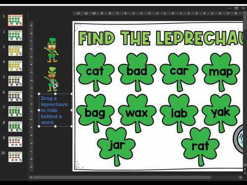 Digital Hide & Seek | Find the Leprechaun | Short Vowel CVC Words