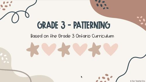 Grade 3 Ontario Digital Math Slides- Patterning | PowerPoint + Google ...