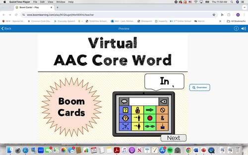 In Core Word of the Week AAC Boom Cards™ by Michelle's Communication Corner