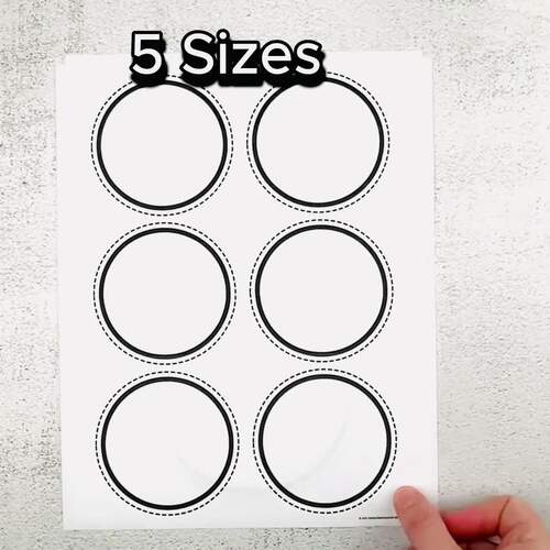 Bold Circle CUT OUTS | 2D Circle Shapes for Math, Crafts & Classroom Decor