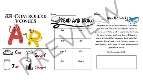 R-Controlled Vowels Decodable Readers: Reading Fluency Passages | 5 Skills