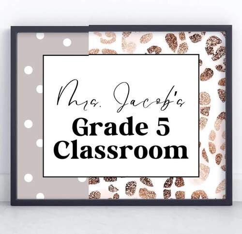 Editable Classroom Name Signs | Modern Teacher Name Sign | 6 Stylish ...