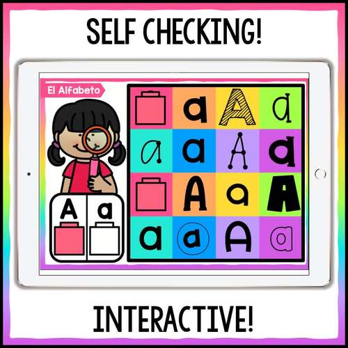 Spanish Letter Sort - Boom Cards by The Bilingual Rainbow | TPT