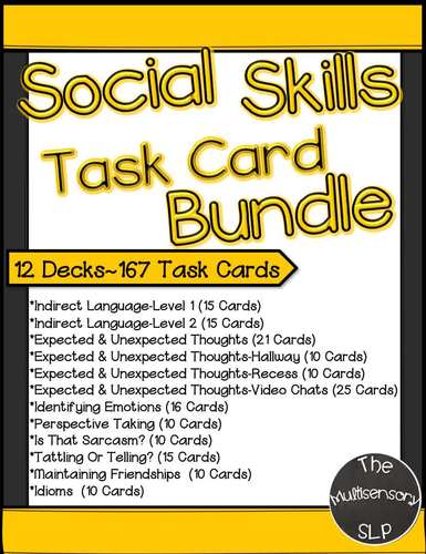 Social Skills PDF & BOOM CARD-BUNDLE-385 Task Cards (218 digital/167 ...