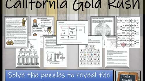 California Gold Rush Escape Room Activity by Creative Primary Literacy