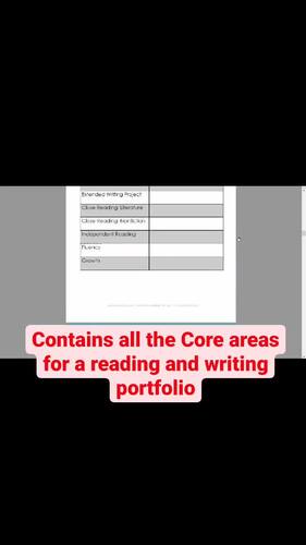 Reading and Writing Portfolio by Freed Reading | TPT