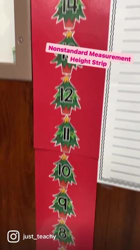 Non-standard Measurement Christmas Tree Height Strip | TpT