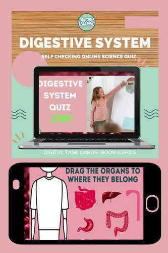 Digestive System Science Digital Boom Card Deck by Tangible Learning