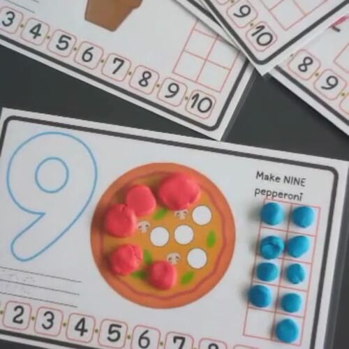 Number Playdough Mats 1–10 | Counting, Tracing & Fine Motor Skills ...